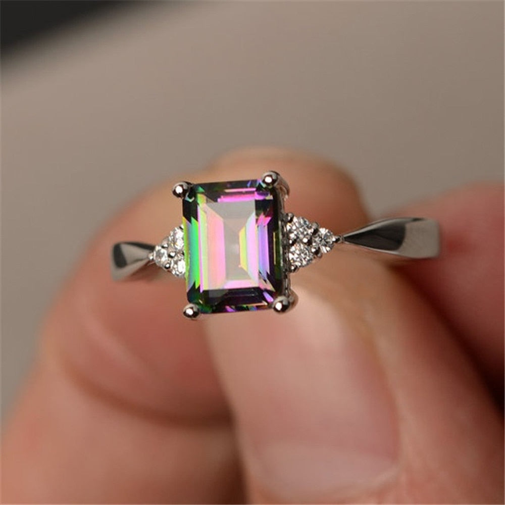 Rainbow Engagement Ring – Cutie Gifts Store