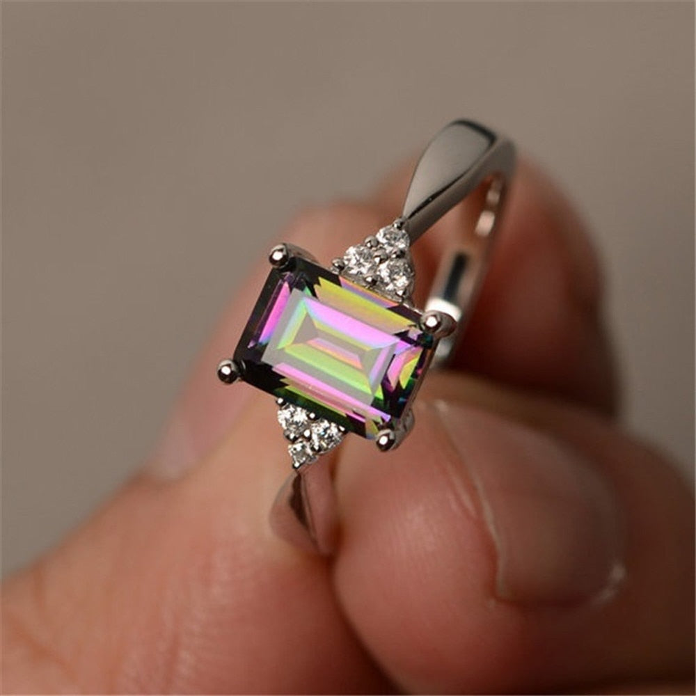 Rainbow Engagement Ring – Cutie Gifts Store
