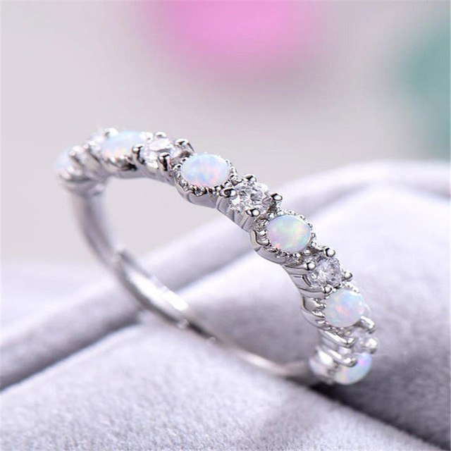 White Fire Opal Ring – Cutie Gifts Store